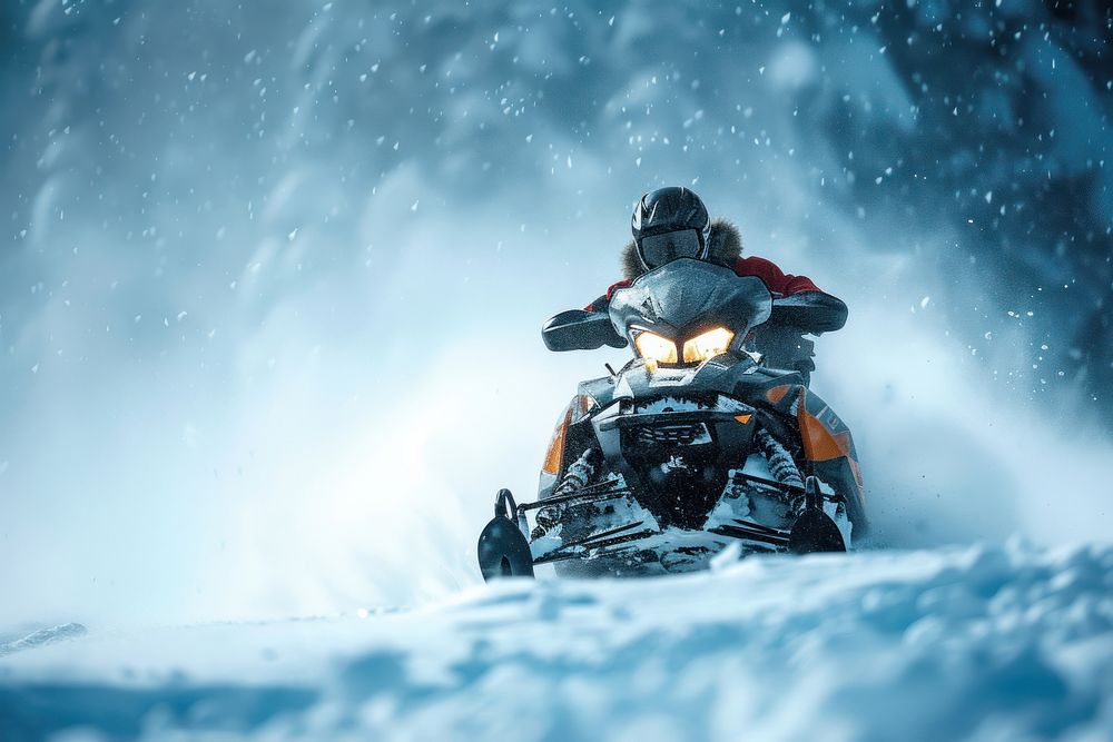 Snow mobile snowmobile motorcycle outdoors. | Free Photo - rawpixel