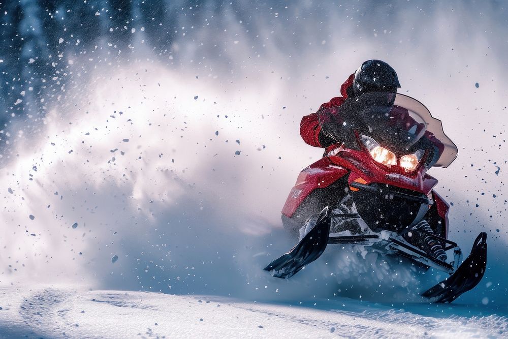 Snow mobile snowmobile motorcycle outdoors. | Free Photo - rawpixel