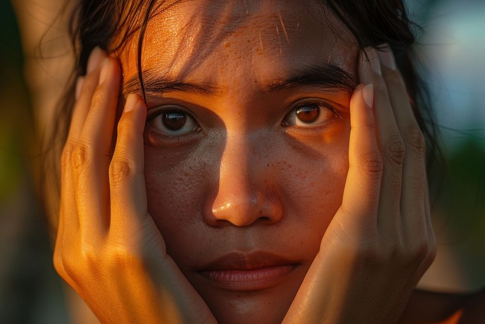 Filipino Hopeful portrait finger photo. | Free Photo - rawpixel