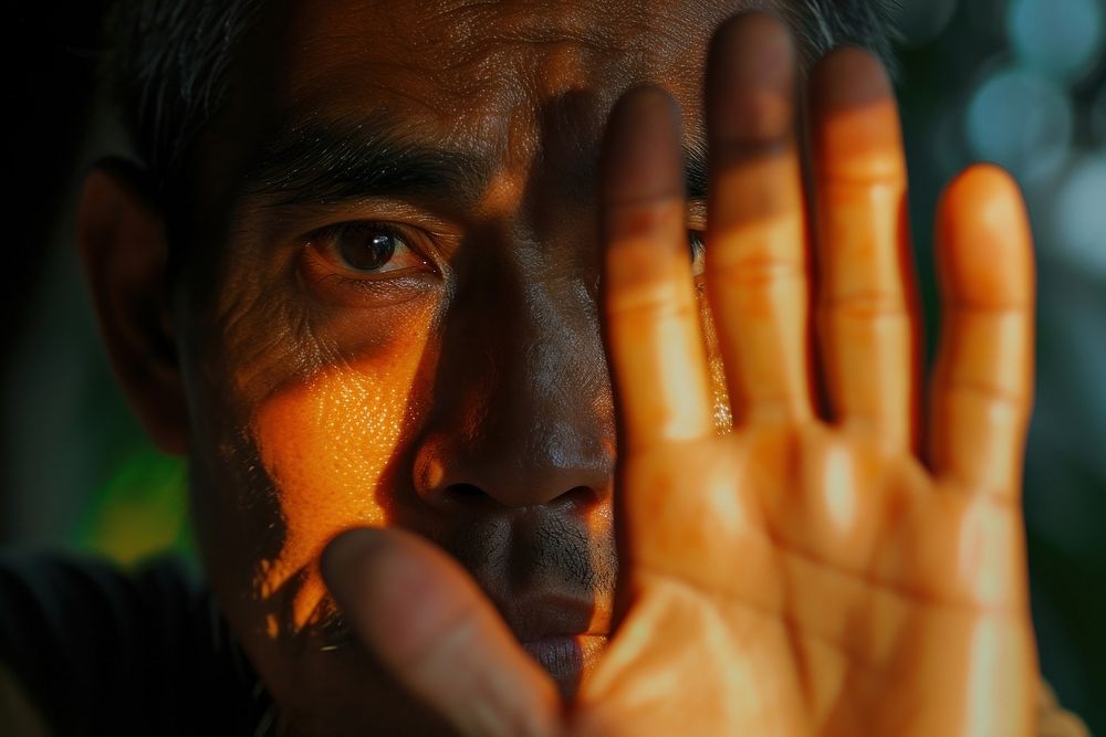 Filipino Hopeful finger portrait worried. | Free Photo - rawpixel