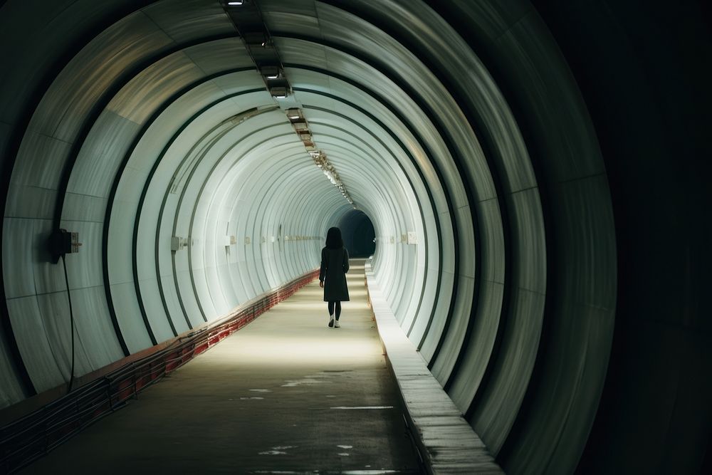 Walking turnel tunnel infrastructure architecture. | Premium Photo ...