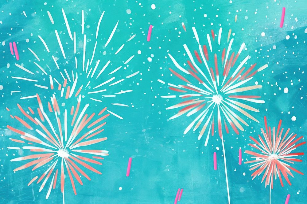 Cute fireworks illustration pattern paper. | Premium Photo Illustration ...