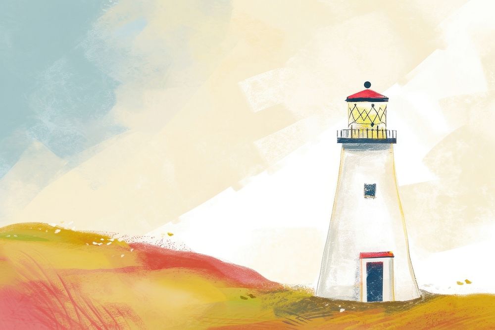 Cute lighthouse illustration architecture building | Free Photo ...