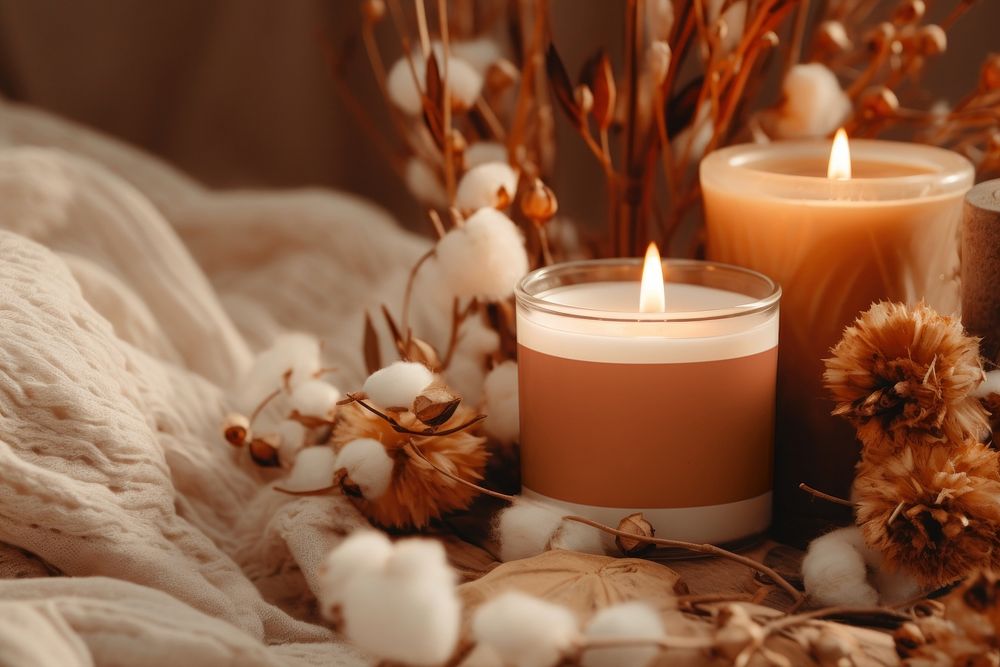 Aesthetic autumn scented candles | Free Photo - rawpixel