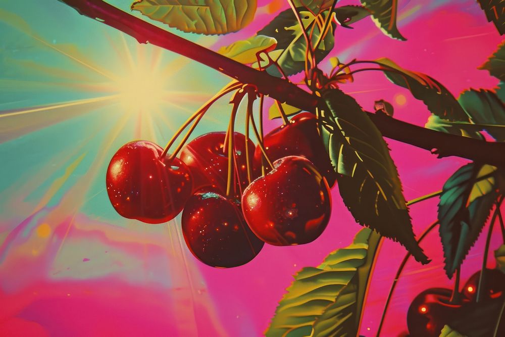 Cherry plant fruit food. | Premium Photo Illustration - rawpixel