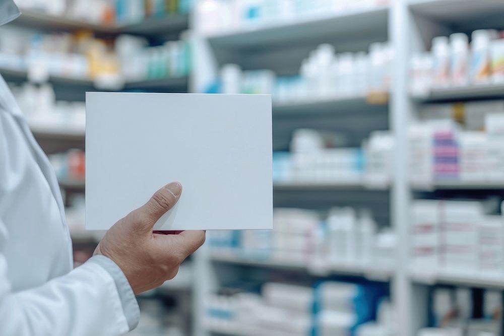 Pharmacy paper hand shop. | Free Photo - rawpixel