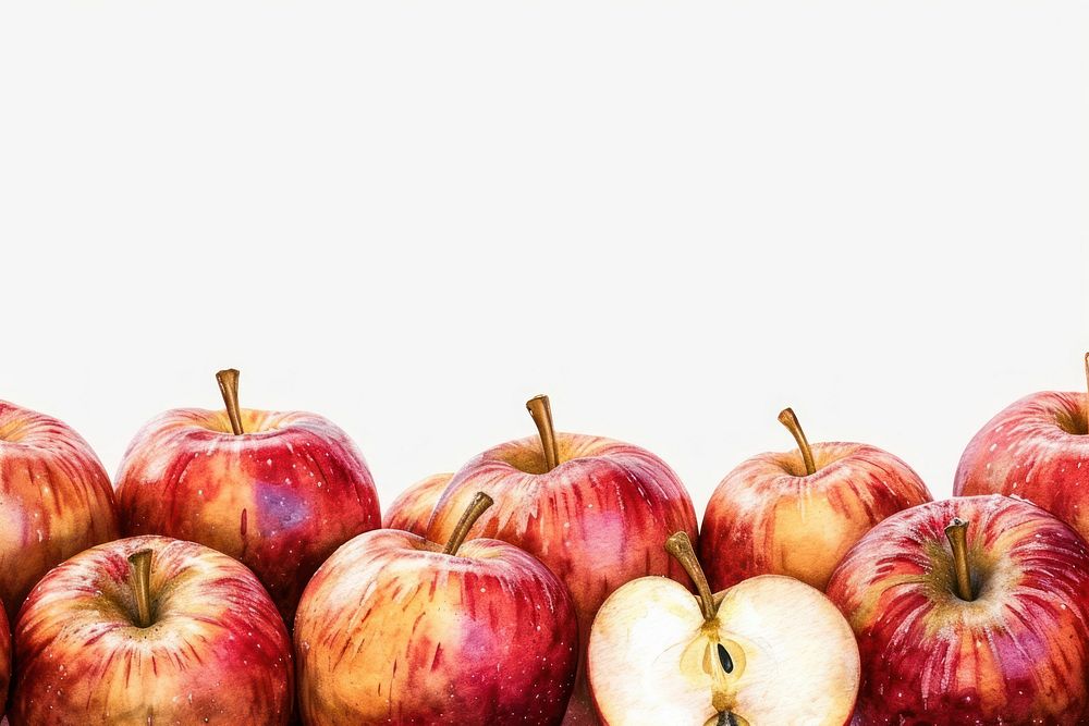 Apples border fruit plant food. | Free Photo Illustration - rawpixel