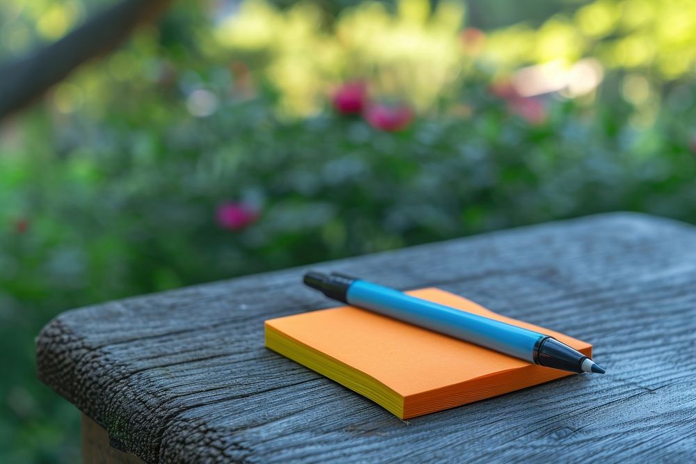 Sticker note writing pen publication. | Premium Photo - rawpixel