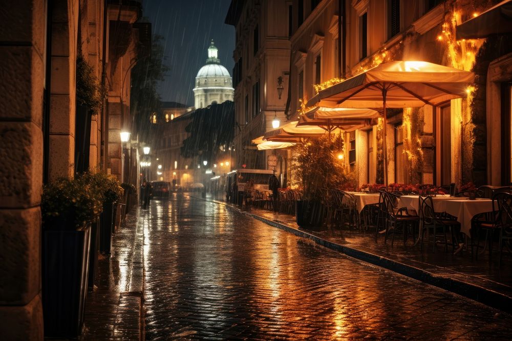rain storm night illuminated outdoors | Premium Photo - rawpixel