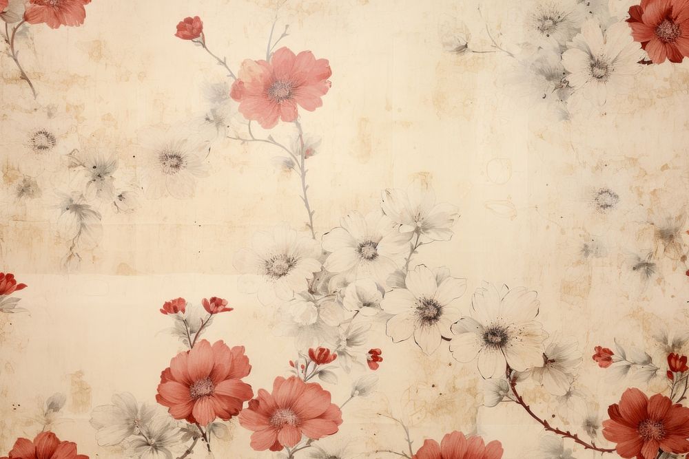 Vintage flower paper backgrounds pattern | Free Photo - rawpixel