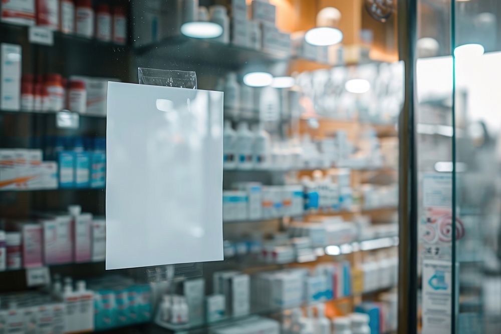 Big white paper sign pharmacy | Free Photo - rawpixel