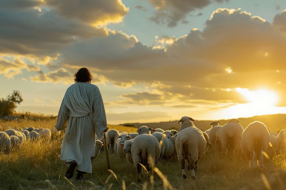 Jesus sheep herd livestock. | Premium Photo - rawpixel