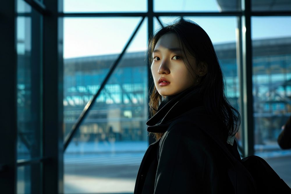 Waiting portrait airport adult. | Free Photo - rawpixel