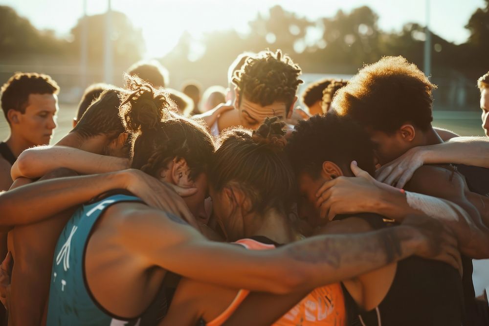Team unity athlete sports huddle. | Premium Photo - rawpixel