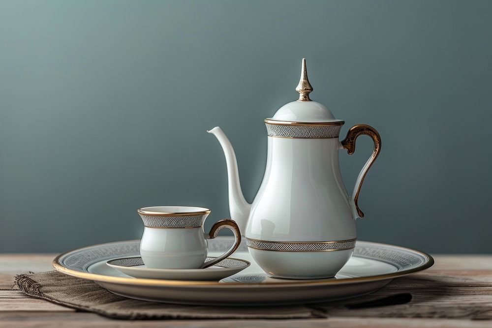 Arabic coffee pot set porcelain | Free Photo - rawpixel
