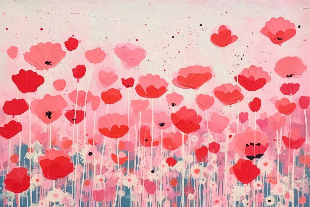 Flower flower field art abstract | Free Photo Illustration - rawpixel