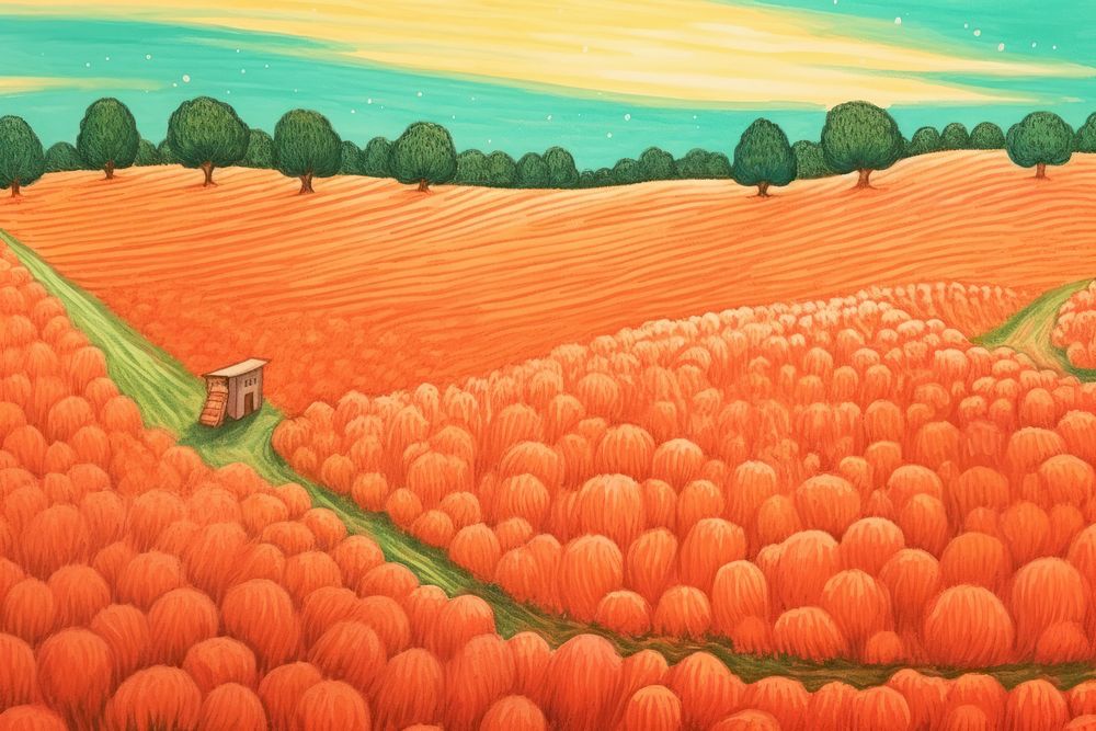 Orange field background agriculture backgrounds | Premium Photo ...