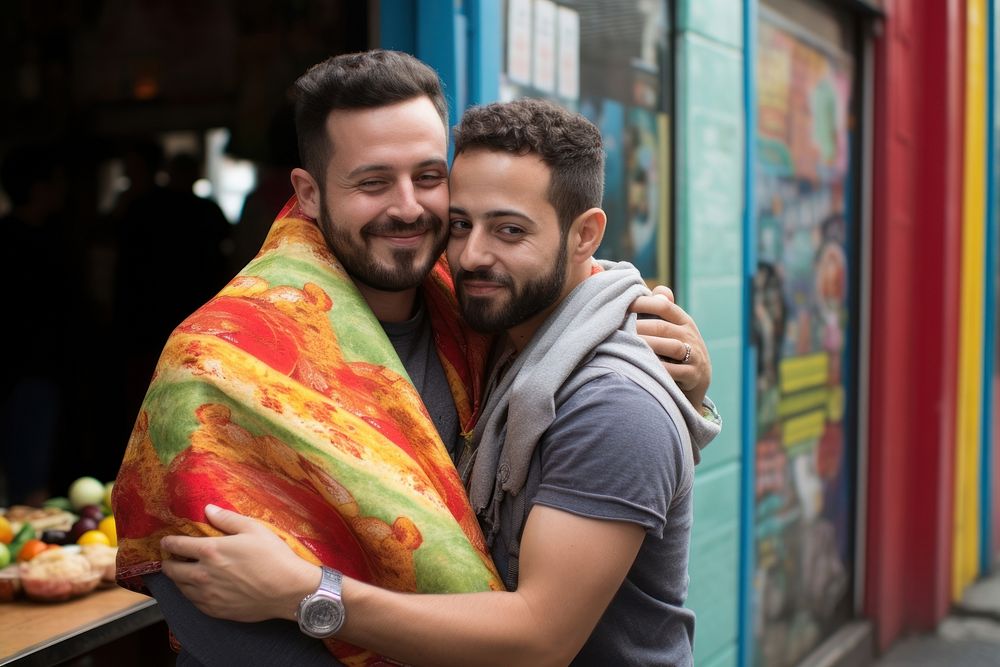 A burrito portrait hugging adult. | Free Photo - rawpixel
