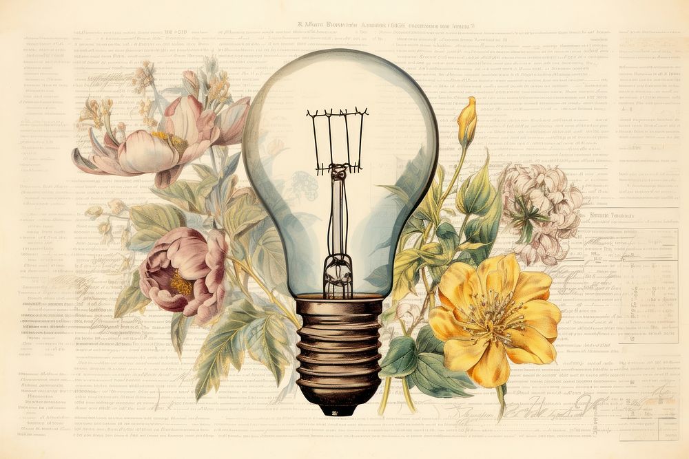 Light bulb drawings ephemera lightbulb | Free Photo Illustration - rawpixel