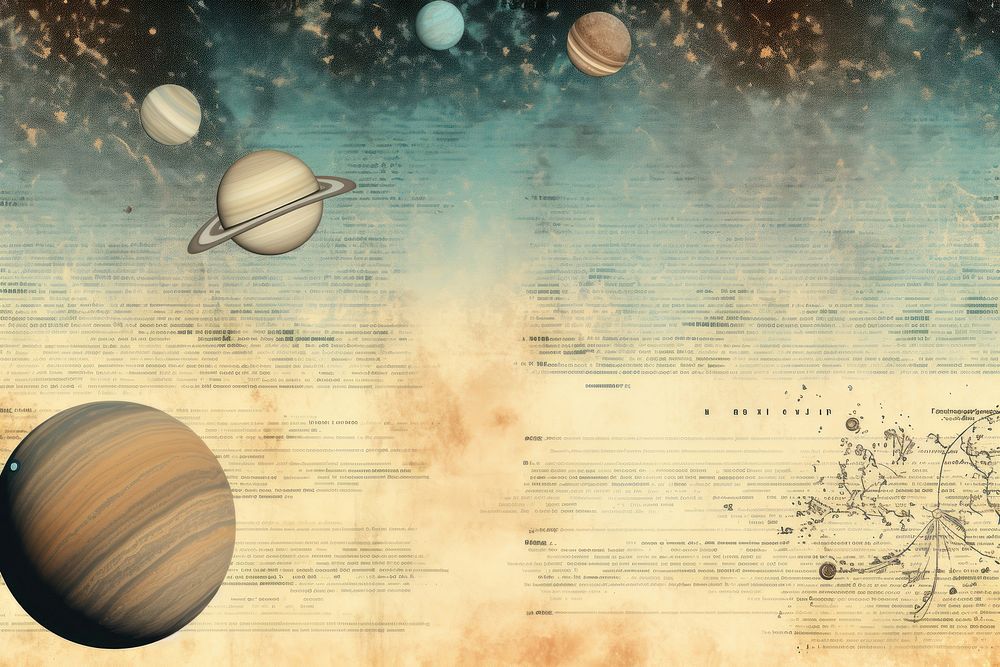 Solar system galaxy ephemera border | Premium Photo Illustration - rawpixel