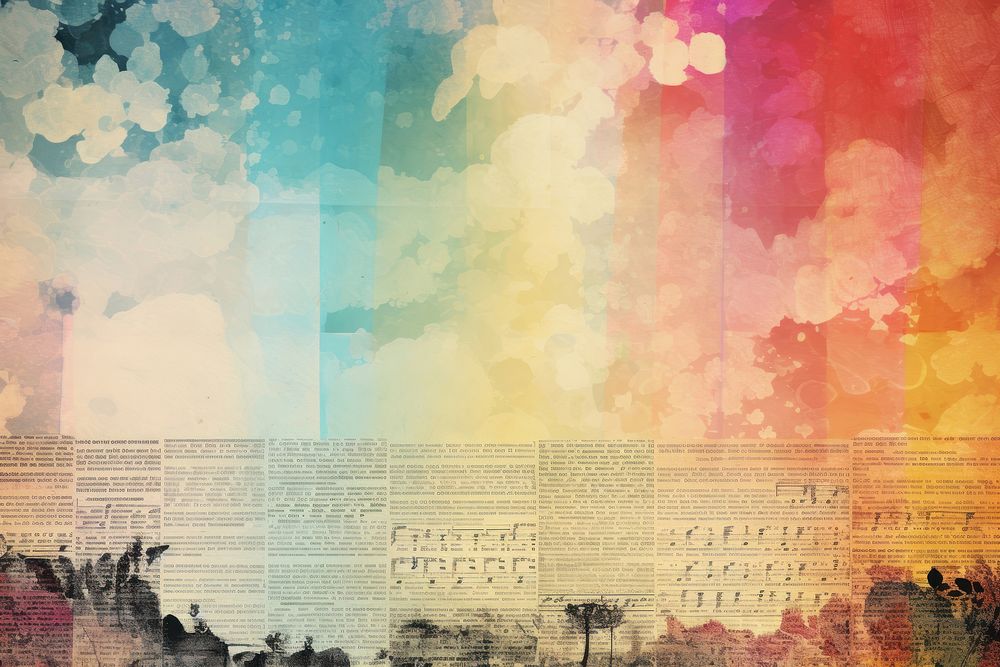 Musical note landscapes backgrounds painting | Premium Photo ...