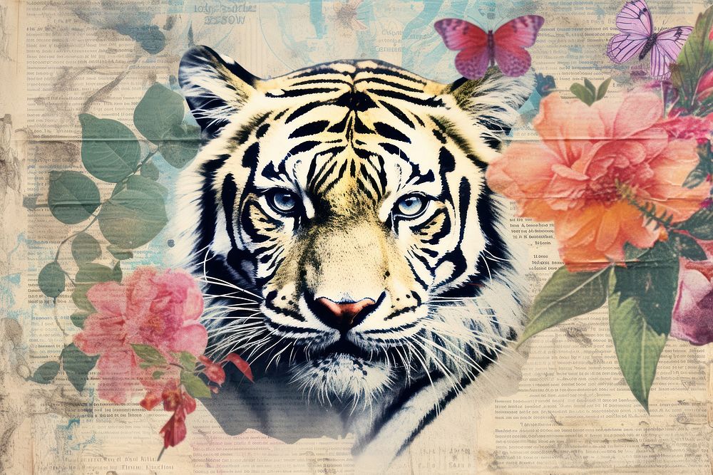 Baby tiger border wildlife pattern | Premium Photo Illustration - rawpixel
