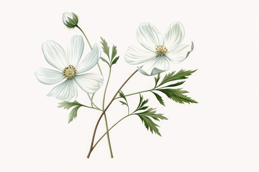 Botanical illustration spring flower plant | Premium Photo Illustration ...