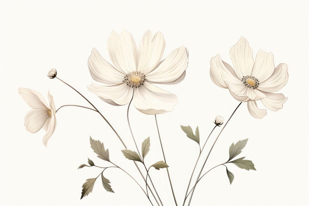 Botanical illustration spring flower drawing | Premium Photo ...