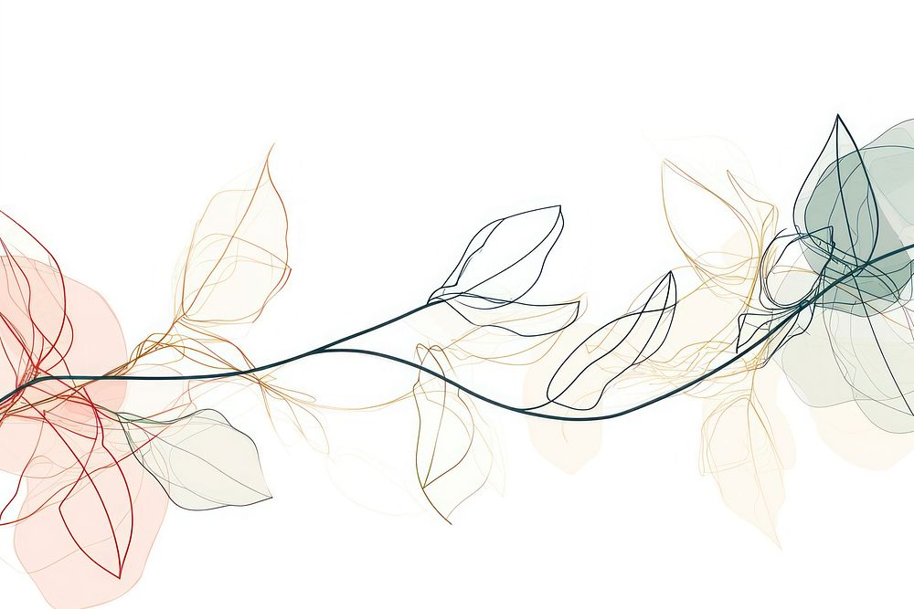 Continuous line drawing vine abstract | Premium Photo Illustration ...
