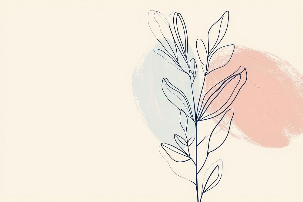 Continuous line drawing plant sketch | Premium Photo Illustration ...