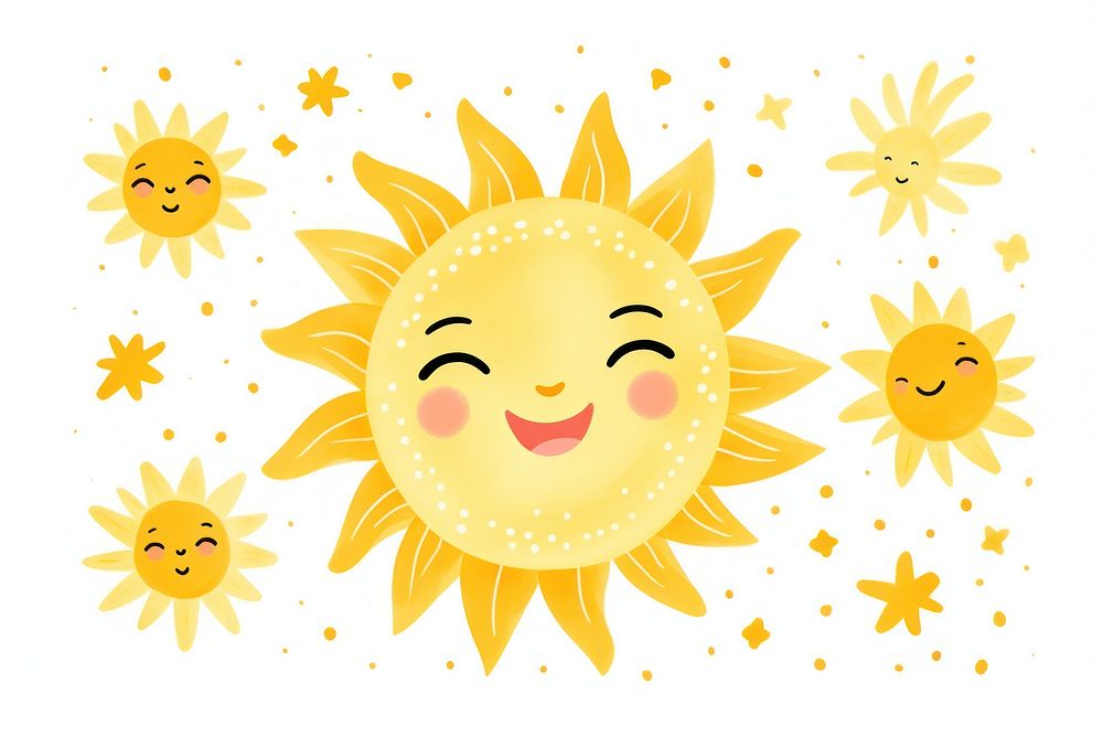 Cute sun dot art sunflower | Free Photo Illustration - rawpixel