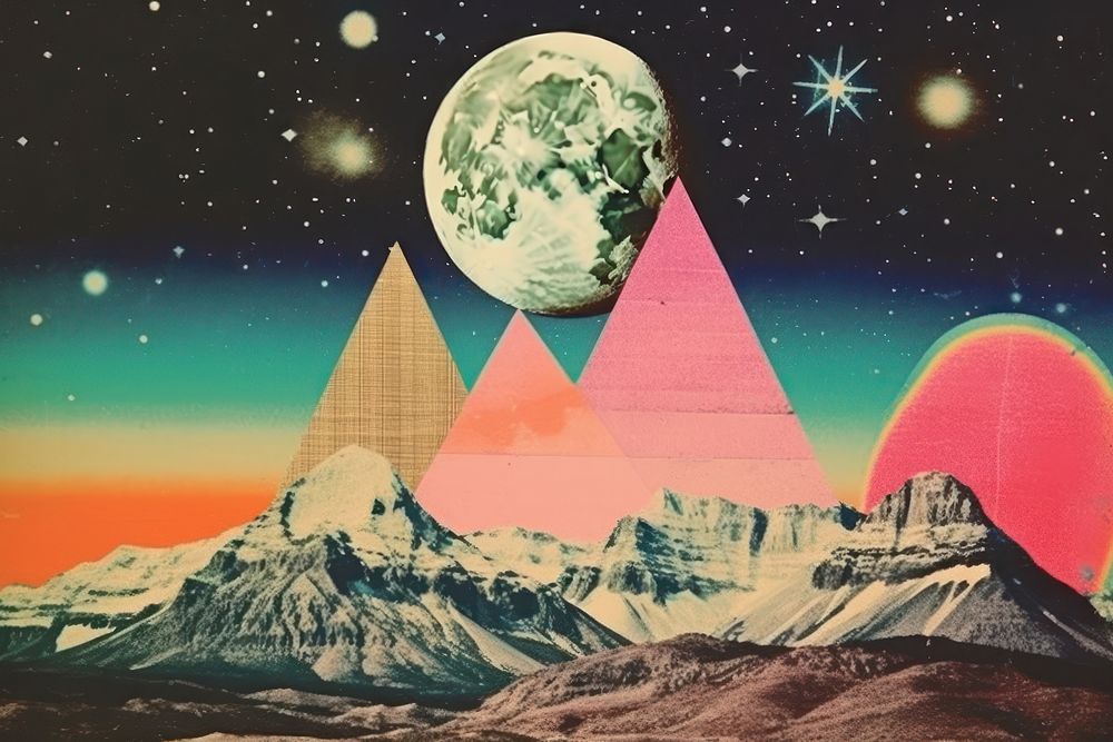 Collage Retro dreamy astrology astronomy | Free Photo Illustration ...