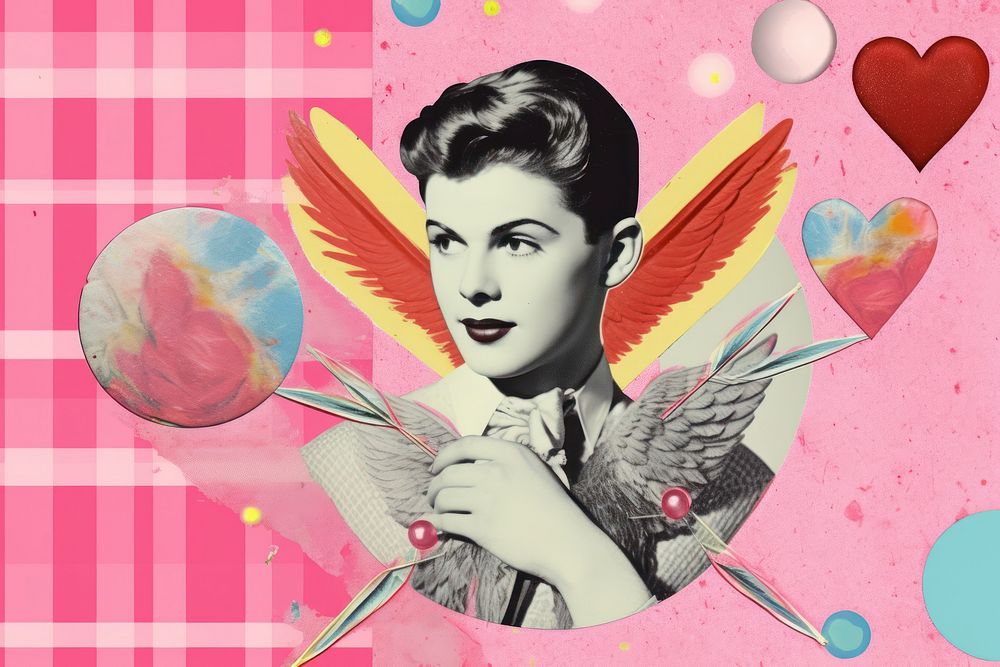 Collage Retro dreamy cupid art | Free Photo Illustration - rawpixel