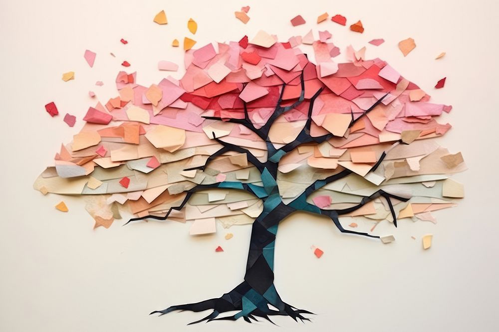 Abstract tree ripped paper art | Premium Photo Illustration - rawpixel