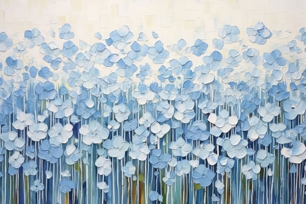 Abstract blue hydrangea field ripped | Premium Photo Illustration ...