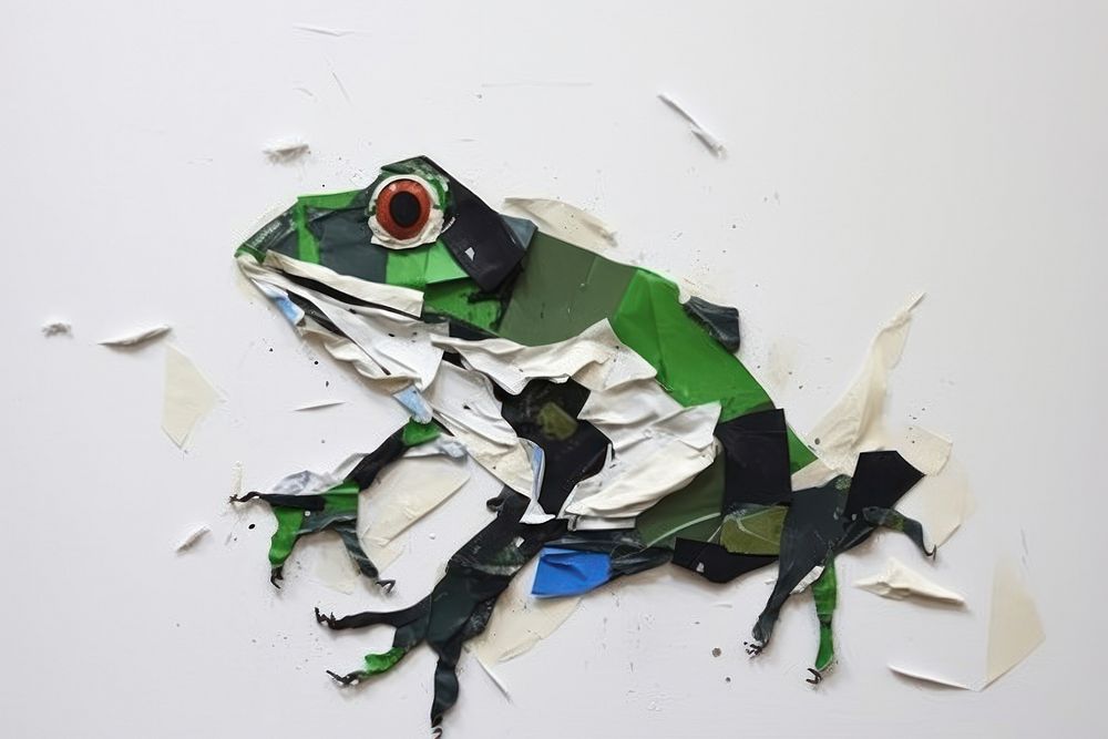 Abstract frog ripped paper art | Premium Photo Illustration - rawpixel