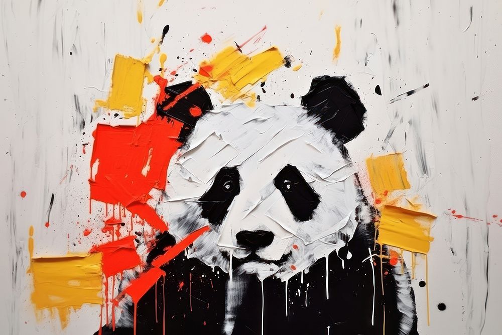 Abstract panda ripped paper art | Free Photo Illustration - rawpixel