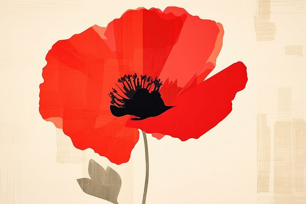 Abstract poppy ripped paper flower | Premium Photo Illustration - rawpixel