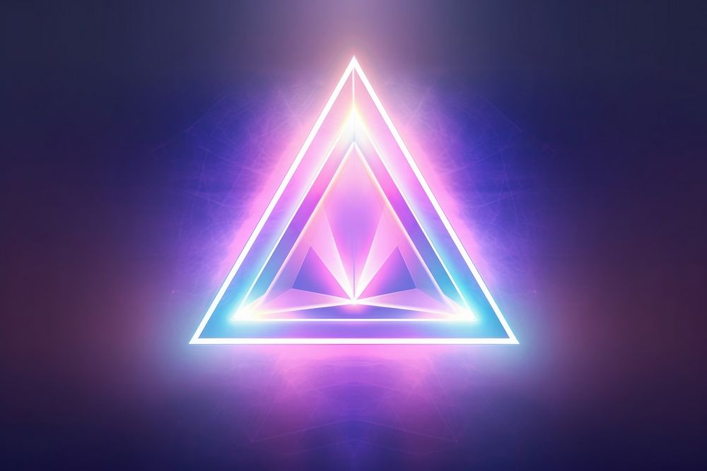 Neon Triangle symbol triangle purple | Free Photo Illustration - rawpixel