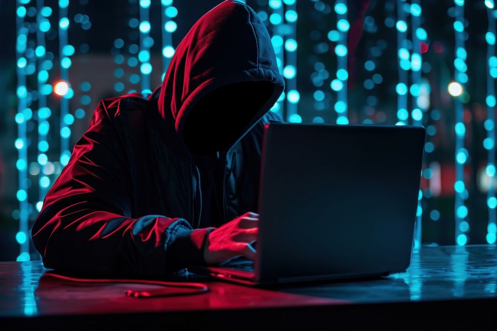 Hacker laptop computer illuminated. | Premium Photo - rawpixel