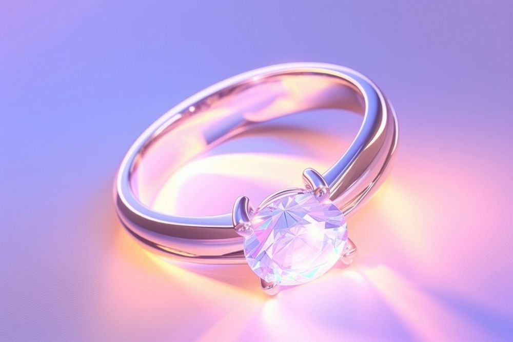Ring neon gemstone jewelry crystal. | Free Photo Illustration - rawpixel