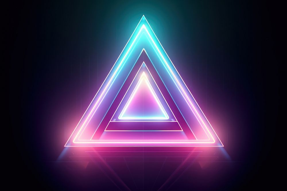 Shape Triangle neon triangle purple | Free Photo Illustration - rawpixel