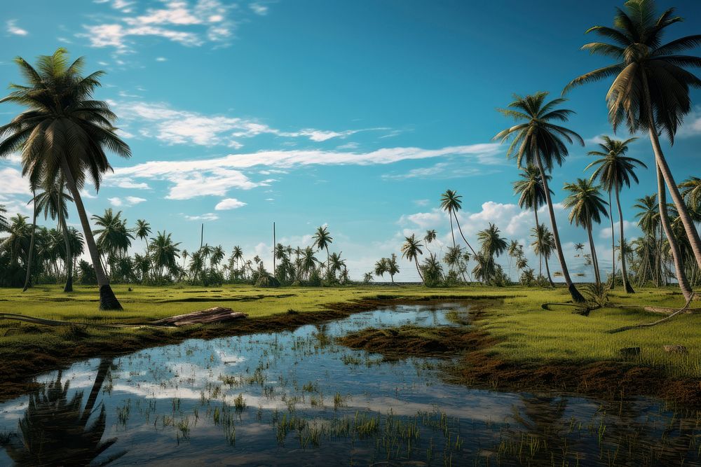 Coconut trees landscape outdoors scenery. | Premium Photo - rawpixel