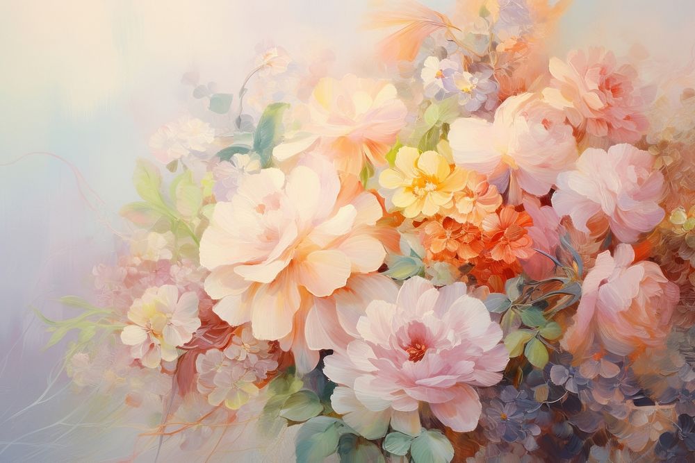 Painting flower backgrounds pattern. | Free Photo Illustration - rawpixel