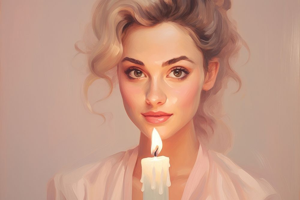 Candle portrait adult photography. | Free Photo Illustration - rawpixel