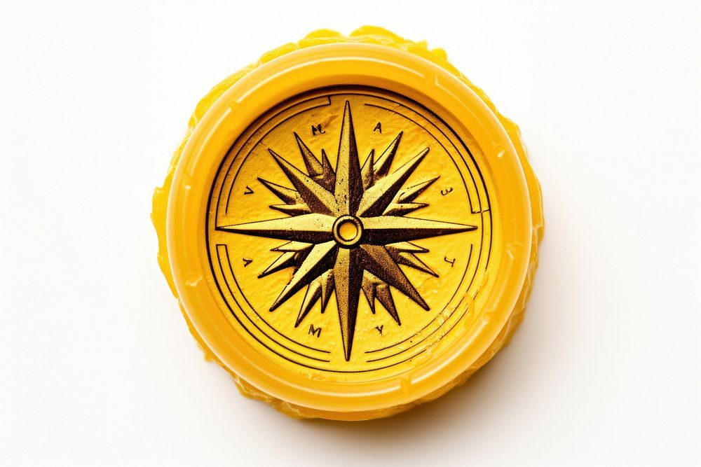 Compass yellow white background circle. | Premium Photo - rawpixel