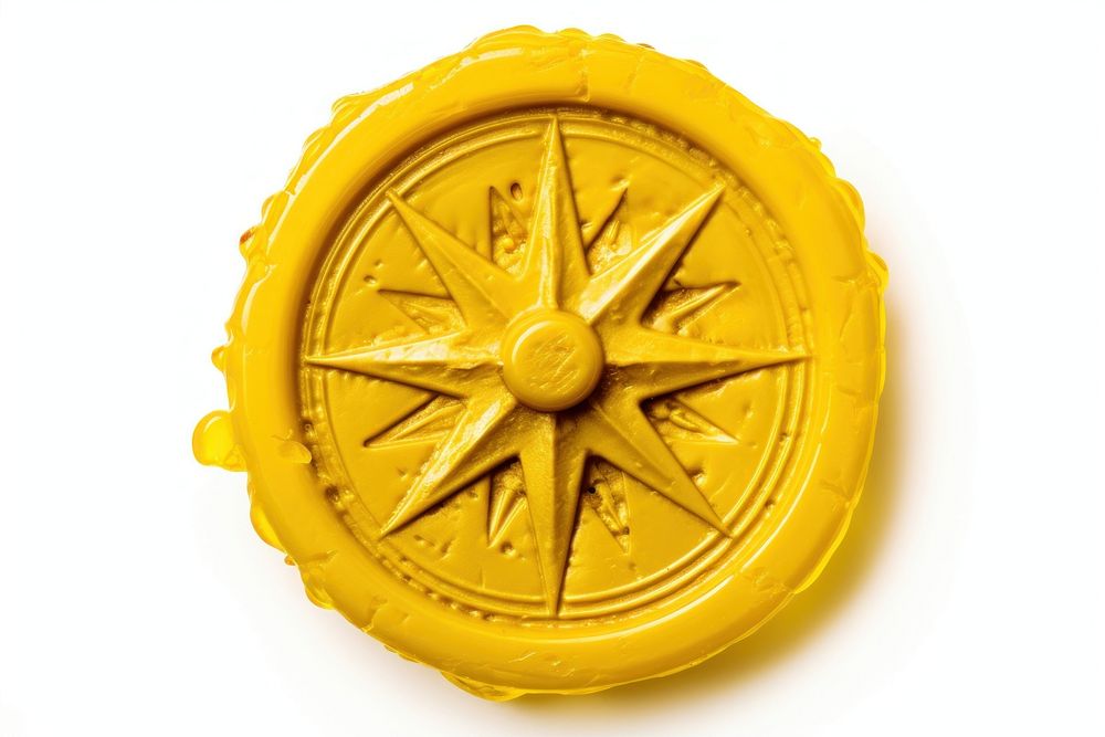 Compass yellow white background dessert. | Premium Photo - rawpixel