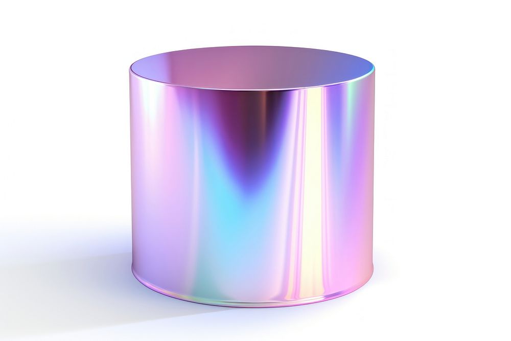 Slanted cylinder iridescent white background | Free Photo Illustration ...