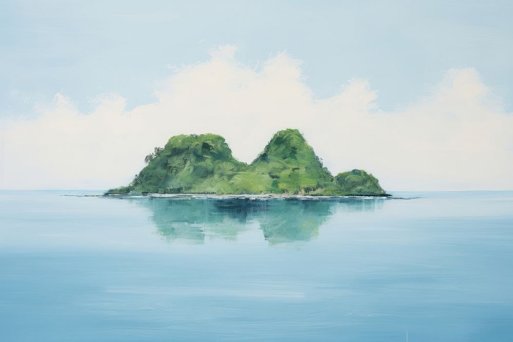 Islands background outdoors painting nature. | Free Photo Illustration ...