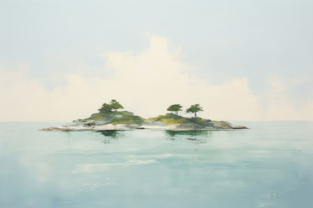 Islands background outdoors painting nature. | Free Photo Illustration ...